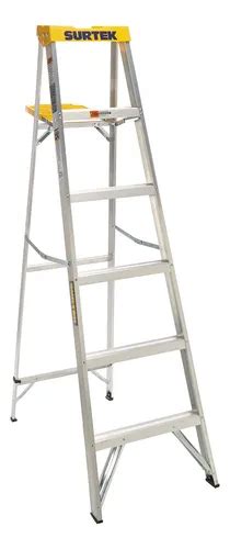 Surtek Et Escalera De Tijera Tipo Iii De Aluminio Y Tapa Meses Sin