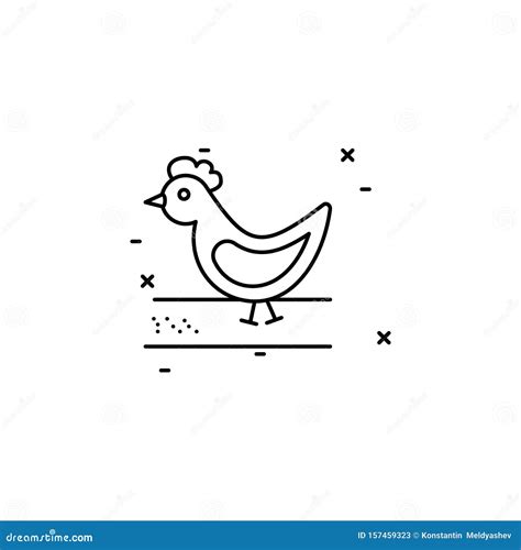 Hen Icon Simple Thin Line Outline Of Agriculture Icons For Ui And Ux Website Or Mobile