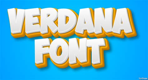 Verdana Font Text Effect And Logo Design Font