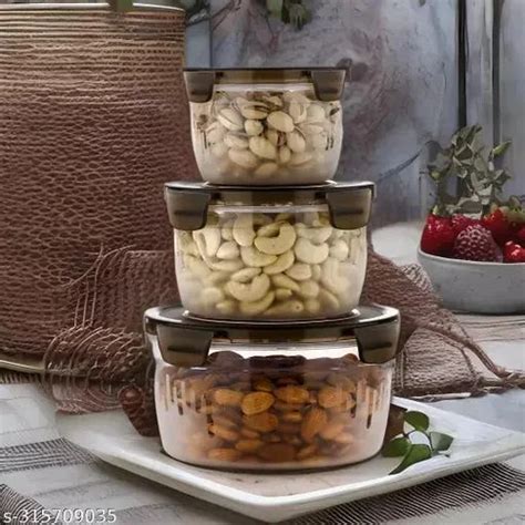 Plastic Container Set 3pcs Plastic Container Set Manufacturer From