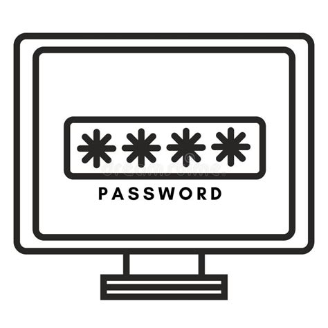 Password Computer Icon Stock Illustration Illustration Of Drawing 263894100