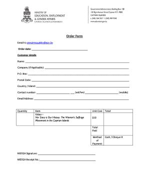 Fillable Online Genderequality Gov Video Order Form Gender Equality Fax Email Print PdfFiller