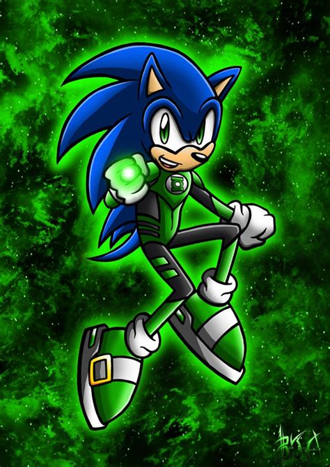 Green Lantern Sonic 2 By Berty J A Sonic Green Lantern Sonic Fan