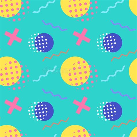 Colorful Abstract Seamless Pattern With Geometric Shapes Stock Illustration Illustration Of