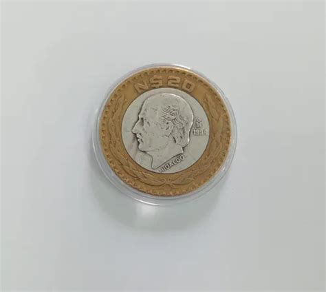 Moneda 20 Pesos Bimetálica 1993 Miguel Hidalgo Meses Sin Interés