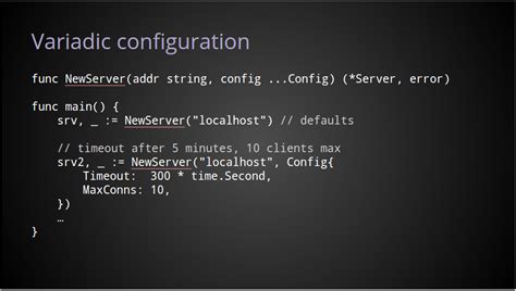 The Functional Options Pattern Rgolang