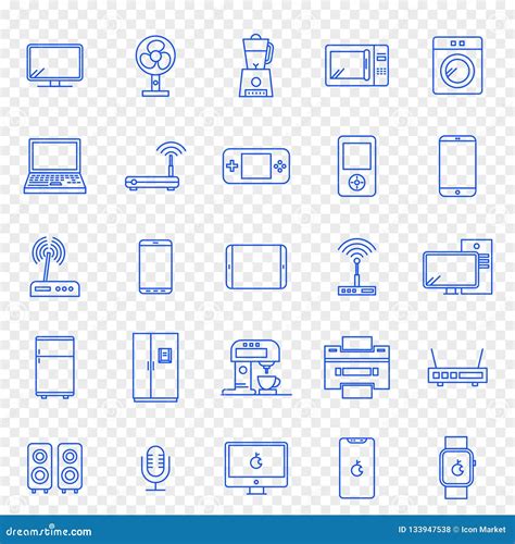 Electronics Icon Set 25 Vector Icons Pack Stock Vector Illustration Of Internet Equipment