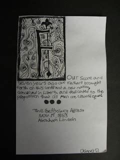 ART With Mrs Smith Fancy Gettysburg Address