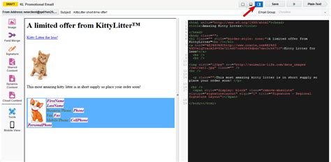 editing html emails using the source editor