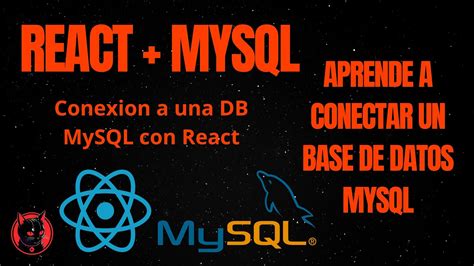 Conectar Base De Datos Mysql Con React Youtube