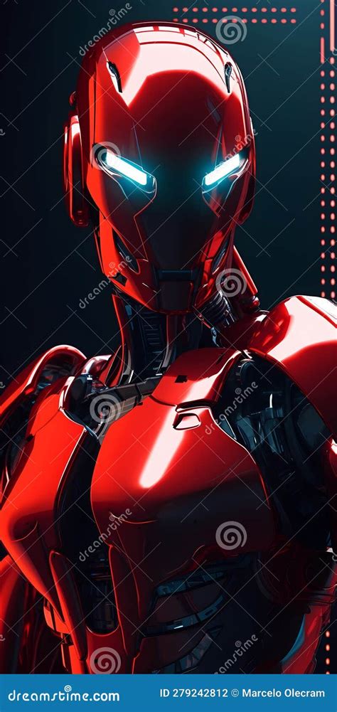 Surveillance Robot With Artificial Intelligence Connected To A Neural Network Structure Stock