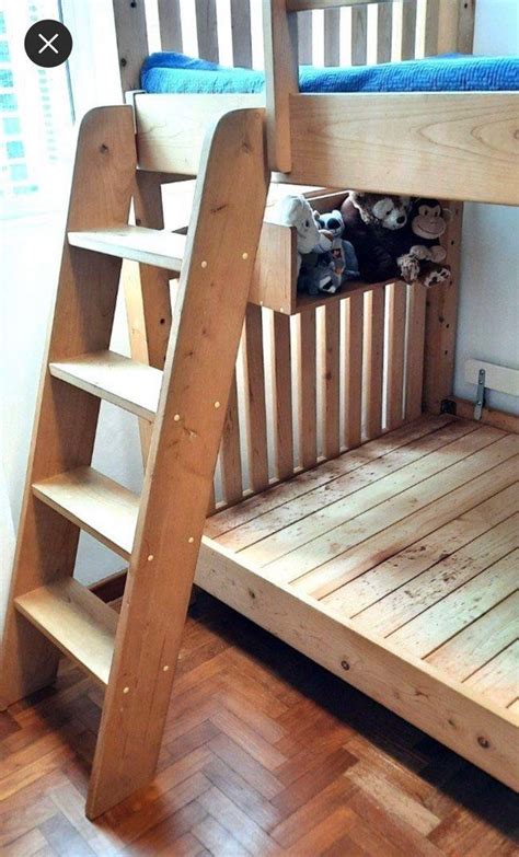 Natural Hinokicypress Wood Double Deck Bed Frame Ss Furniture And Home Living Furniture Bed