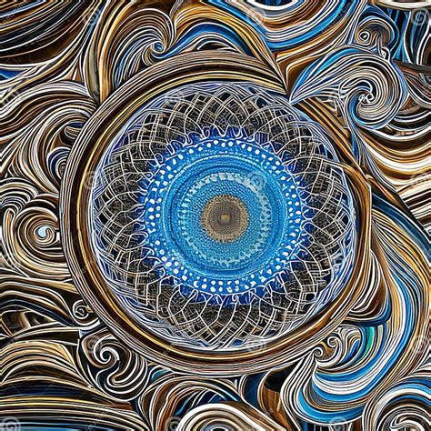 An Abstract Representation Of The Cycles Of Nature With Swirling Patterns Symbolizing Growth