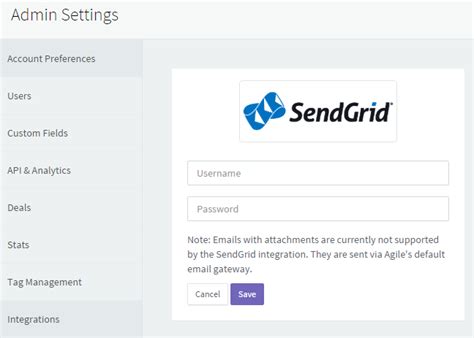 Sendgrid Integration Setup In Agile Crm