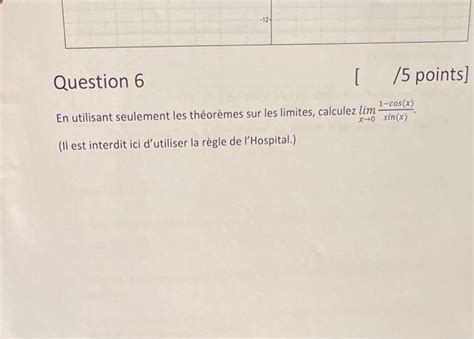 solved en utilisant seulement les théorèmes sur les limites