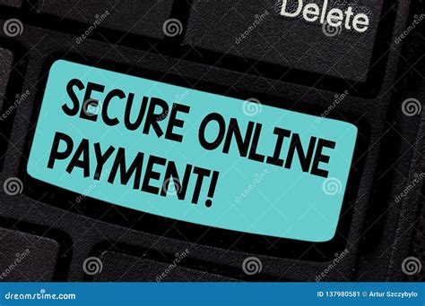 Conceptual Hand Writing Showing Secure Online Payment Business Photo