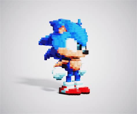 I Made This Small Voxel Sonic A Couple Weeks Ago R Sonicthehedgehog