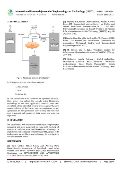 Multi Factor Authentication Security Framework Using Blockchain In Cloud Computing Pdf