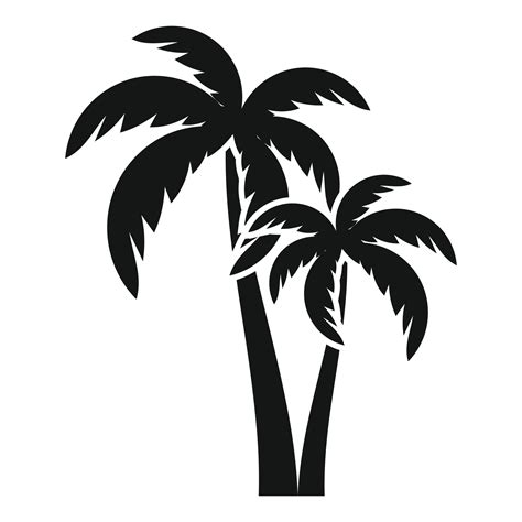 Palm Tree Icon Simple Vector Coconut Beach 14933184 Vector Art At Vecteezy