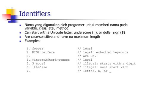 Ppt Dasar Pemrograman Java Powerpoint Presentation Free Download