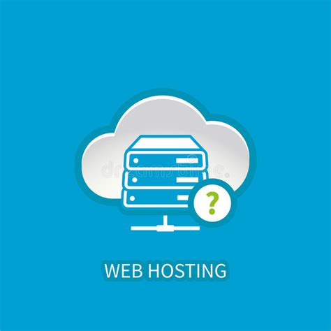 Web Hosting Server Icon With Internet Cloud Storage Computing Ne Stock