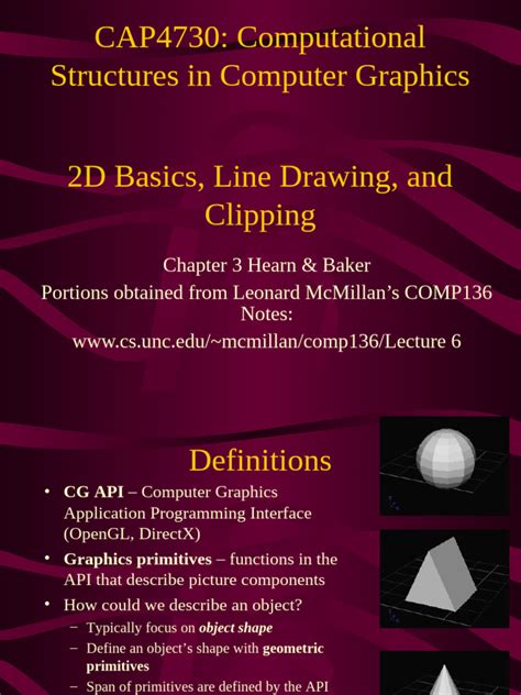Primitives Pdf 2 D Computer Graphics Cartesian Coordinate System