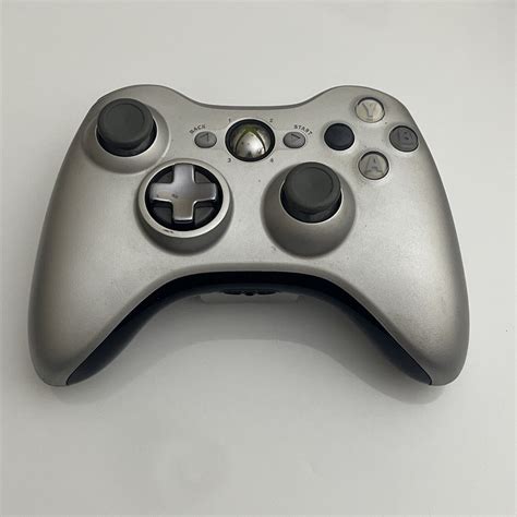 Genuine Official Microsoft Xbox 360 Wireless Controller Silver Limited