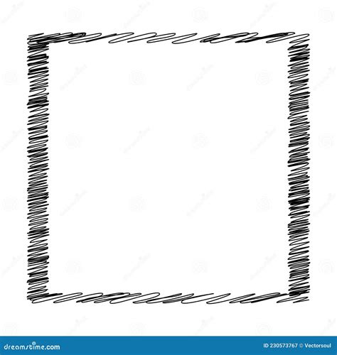Square Rectangle Scribbling Sketchy Sketch Doodle Lines Element