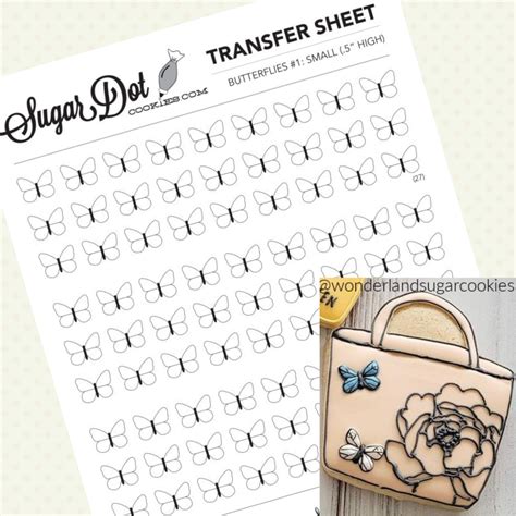 Template Transfer Sheets To Make Royal Icing Transfers Butterflies