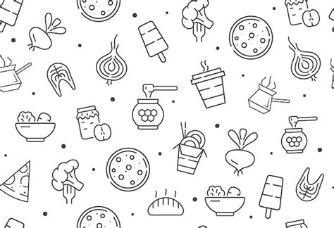 Premium Vector Food Seamless Background