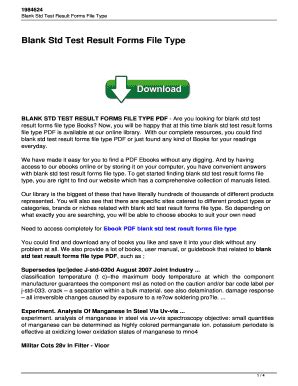 Fillable Online Blank Std Test Result Forms File Type PDF Blank Std Test Result Forms File Type