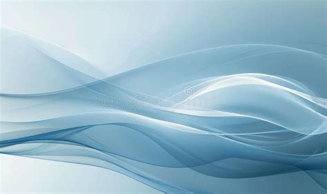 Flowing Abstract Waves In Soft Blue Tones Stock Illustration Illustration Of Digital Abstract