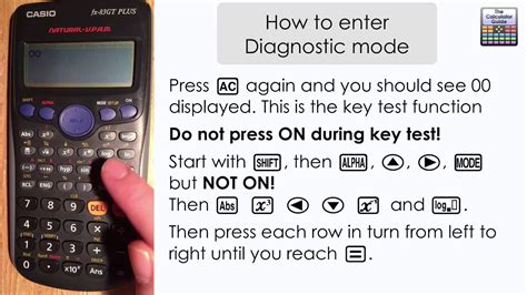 How To Enter Diagnostic Mode Easter Egg On Casio Calculator Fx 83gt