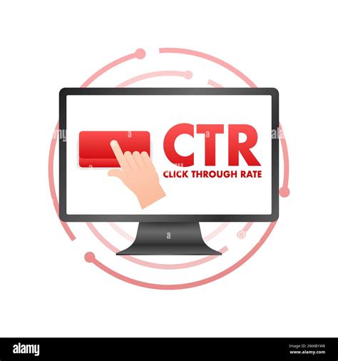 Ctr Click Through Rate Sign Label Hand Click Vector Stock Illustration Stock Vector Image