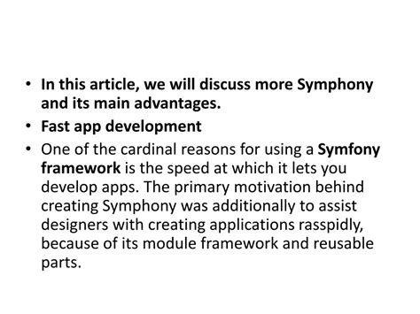 Ppt Advantages Of The Symfony Framework Powerpoint Presentation Free