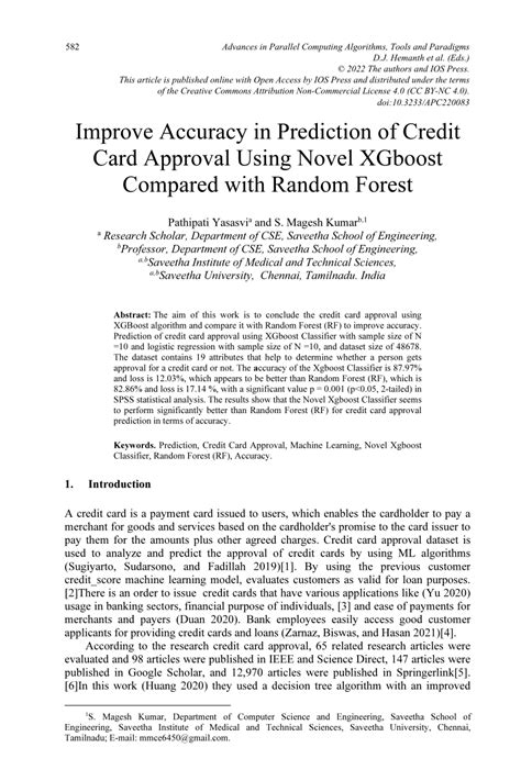 Pdf Improve Accuracy In Prediction Of Credit Card Approval Using Novel Xgboost Compared With