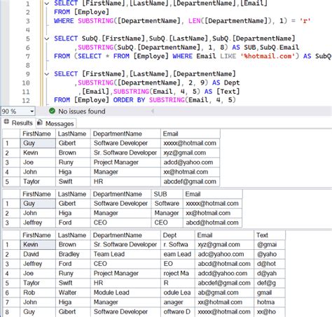 Sql Substring Function