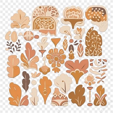 단순한 모양과 선 보호 스타일의 흙색 톤본질적인추상적인 Png 일러스트 무료 다운로드 Lovepik