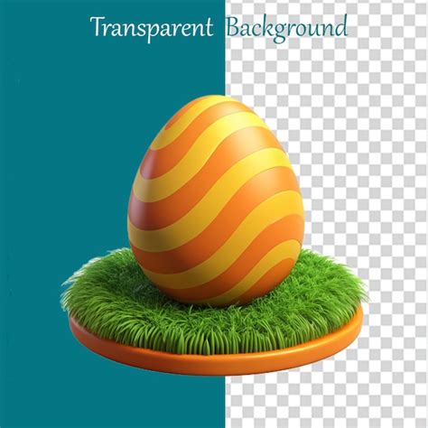 Premium Psd Easter Egg In Grass Isolated