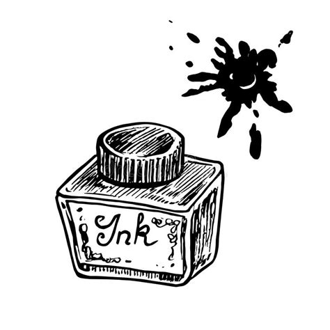 Black Ink Bottle Stock Illustrations 8718 Black Ink Bottle Stock