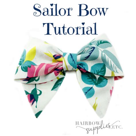 Sailor Hair Bow Tutorial Hairbow Supplies Etc