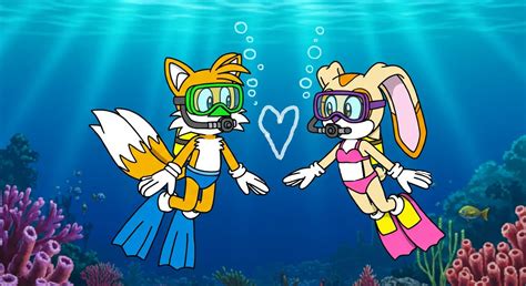 Tails And Cream Scuba Diving Swimming Underwater By Emilioperezc2001 On