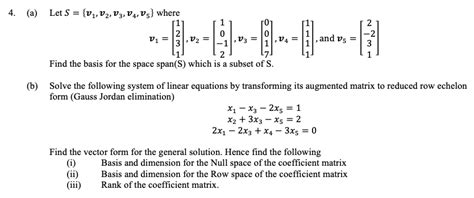 solved 4 a let s {v1 v2 v3 v4 vs} where 0 2 ot v1