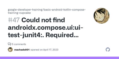 Could Not Find Androidx Compose Ui Ui Test Junit Required By Project App Issue