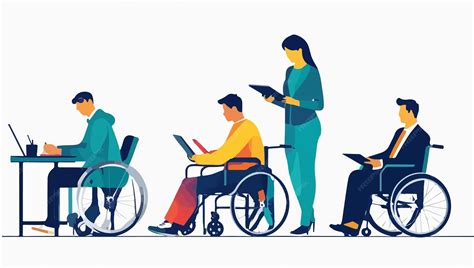 Profesionales De Oficinas Inclusivos Con Discapacidad En El Trabajo