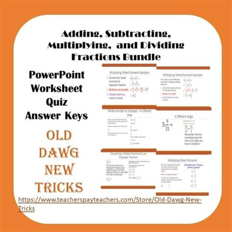 Add Subtract Multiply Divide Fractions Bundle Made By Teachers