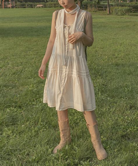 키코 핀턱 나시 원피스