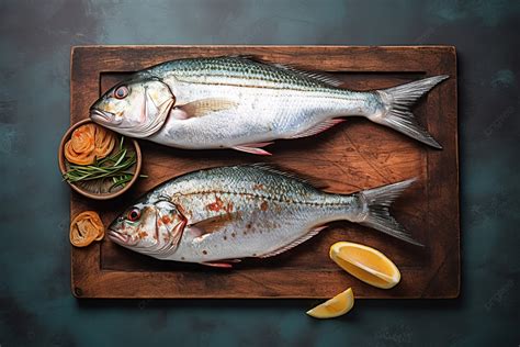 물고기 두 조각이 판자 위에 놓여 있다 고등어 외양 굴비 배경 일러스트 및 사진 무료 다운로드 Pngtree