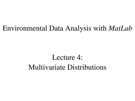 Ppt Environmental Data Analysis With Matlab Powerpoint Presentation Free Download Id 1650457