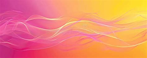 A Colorful Gradient Wave Background With Smooth Flowing Lines Transitioning From Pink To Yellow
